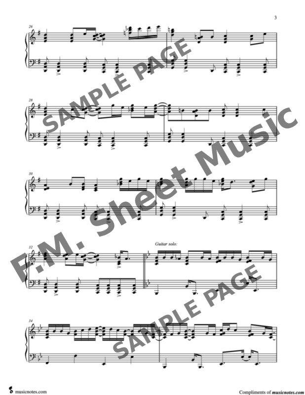 Undone (The Sweater Song) (Advanced Piano) By Weezer - F.M. Sheet Music - Pop Arrangements by ...